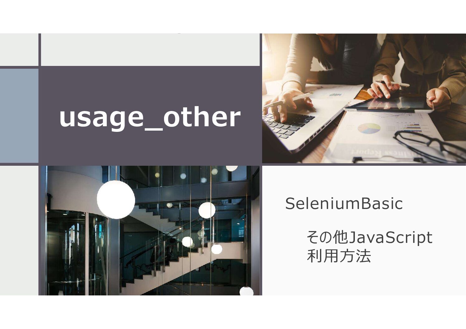 SeleniumeBasicでその他Javascript使用例 usage_other | Programan
